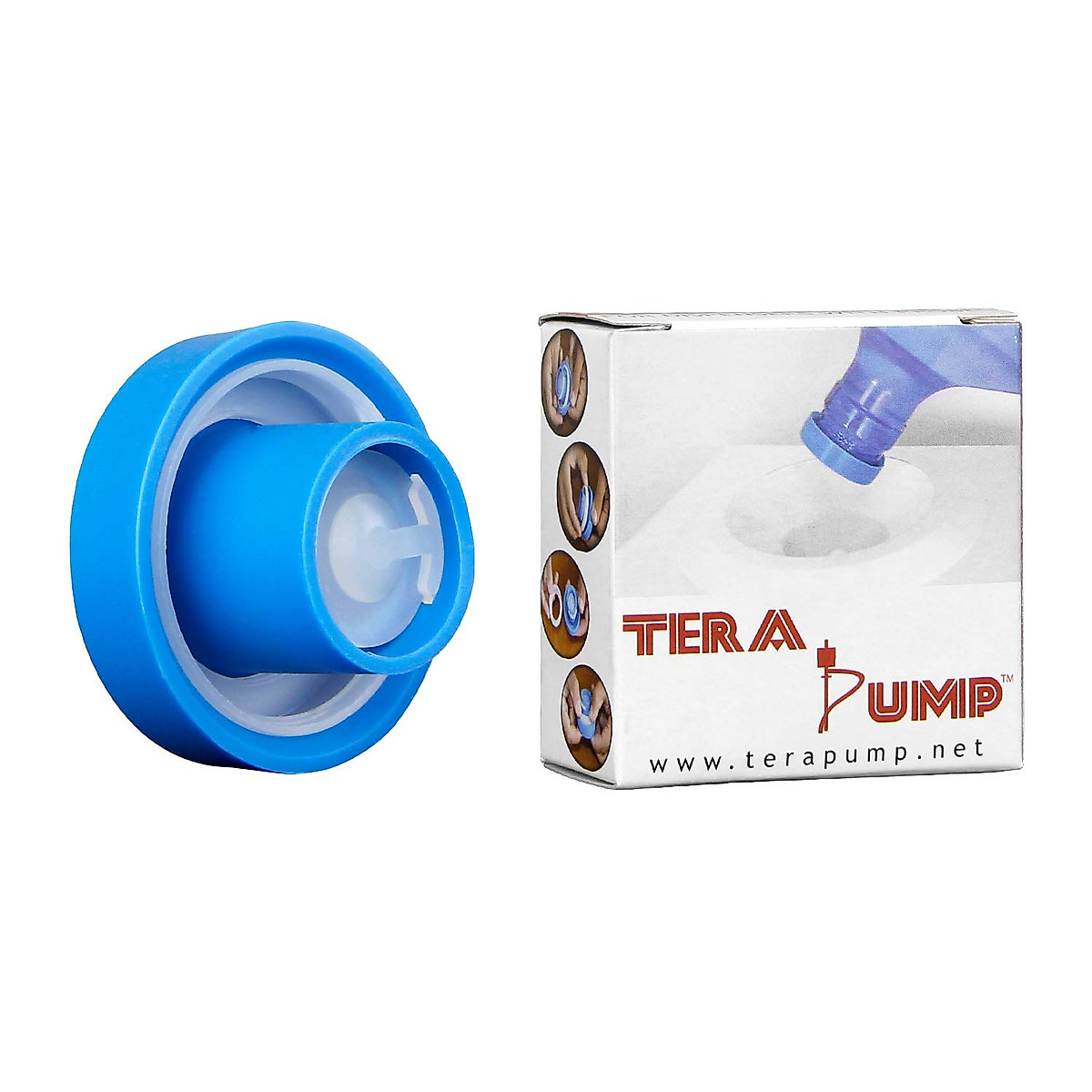 TERA PUMP TRRWC02 Reusable No-Splash Cap for 48mm Screw Top Snap on Crown Top, 3 Gallon to 6 Gallon Bottle Water Dispensers with Probes
