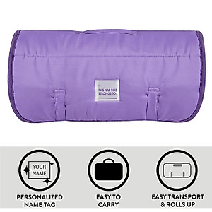 Idea Nuova Disney Minnie Mouse Super Soft Toddler Quilted Nap Mat with Built in Pillow, 26"" x46, Multicolor