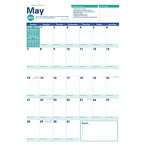 2023 Amy Knapp's Big Grid Family Organizer Wall Calendar: 17-Month Giant Fridge Planning Calendar for Mom with Stickers (Thru December 2023) (Amy Knapp's Plan Your Life Calendars)