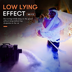 MOKA SFX 2000w Dry Ice Low Lying Fog Machine Effect with Tube for Indoor Outdoor Stage Wedding Party Club
