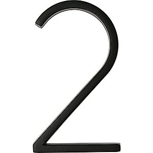 Distinctions 844712 Black Upgraded 5" Floating House Number 2