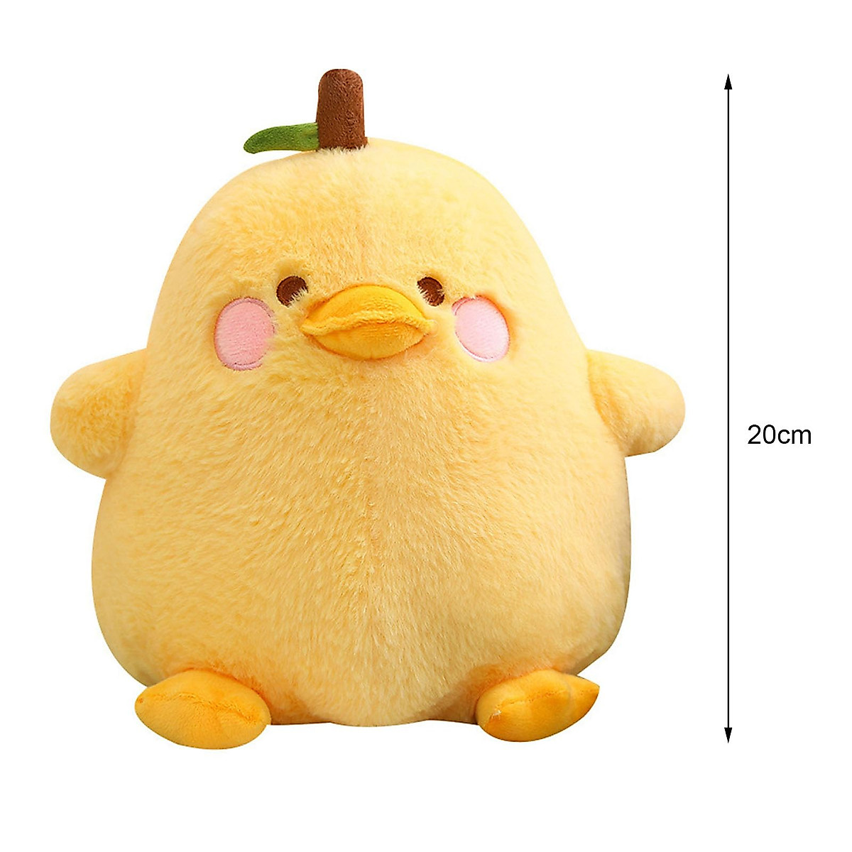 Pear Duck Doll, 2-in-1 Plush Toy Soft Stuffed Animal Sofa Cushion Cute Cartoon Duck Plushies Doll Pillow Companion Soothe Toy for Kids Girls Home Decoration (Green S)