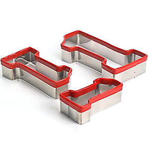 3Pcs Number One Cookie Cutters 5", 4", 3", 1 Cookie Cutter Set, Biscuit Cutter, 0.4MM Thickness Heavy Duty Food-Grade Stainless Steel, Coated with Soft PVC for Protection