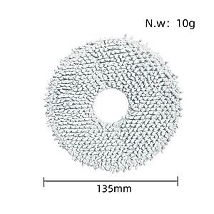 Howay 10 Pieces Replacement Pads Mop Rags Suitable for Dre-e Bot L10s Ultra for X10 Robot Vacuum Cleaner Mop Cloth Accessories