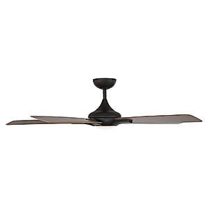 Mykonos Smart Indoor and Outdoor 5-Blade Ceiling Fan 60in Bronze/Dark Walnut with 3500K LED Light Kit and Remote Control works with Alexa, Google Assistant, Samsung Things, and iOS or Android App