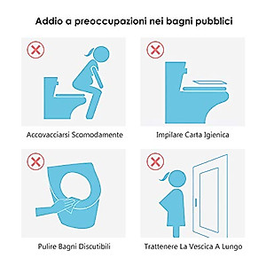 Disposable Toilet Seat Covers - 30 Counts Travel Set Waterproof Individually Wrapped Portable Travel Toilet Seat Covers for Adults Kids Toddler Potty Training Public Toilet Cruise Plane Train, 3 Packs