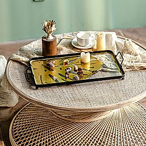 Gexpusm Round Rattan Coffee Table, Rattan Round Table Art Reception Living Room Table for Indoor and Patio(Contains Coffee Table only)