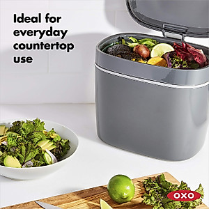 NEW OXO Good Grips Easy-Clean Compost Bin - 1.75 GAL/6.62 L