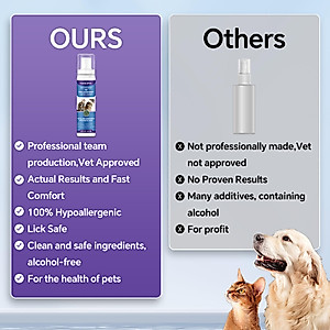 WEALLIN Anal Gland Spray for Dogs Cats - Fast Anal Gland Relief Stops Scooting & Itching Odor Elimination Anti Itch Dog Spray Pain Relieving Safe for All Animals - 4.06 FL OZ