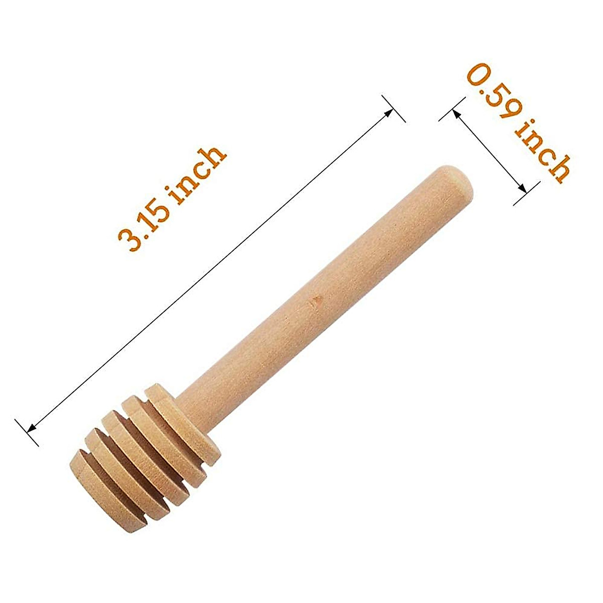 GBSTORE 12 Pcs Wood Honey Dipper Sticks 3 inch Mini Honey Dippers with Individually WrappedHoney Wand for Honey Jar Dispense Drizzle Honey Wedding Party Favors