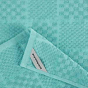 KitchenAid Onion Quilt KT OM PH Kitchen Towel, Oven Mitt & Potholder Set, Aqua Sky