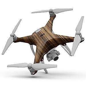 Design Skinz Design Skinz Bright Ebony Woodgrain Full-Body Wrap Decal Skin-Kit Compatible with The Drone DJI Inspire 2