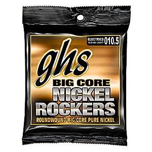 GHS Strings BCL Big Core Nickel Rockers, Pure Nickel Electric Guitar Strings, Light (.010 1/2-.048)