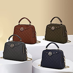 MKF Collection Satchel Bag for Women, Crossbody Handbag Top-Handle Purse