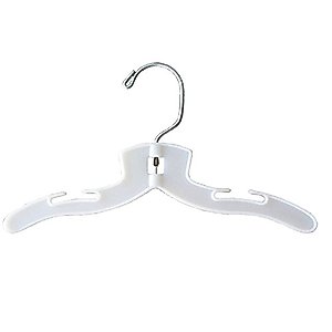 NAHANCO 1410 Hi-Impact Plastic Dress Hangers, Infant Super Heavy Weight, 10", White (Pack of 200)