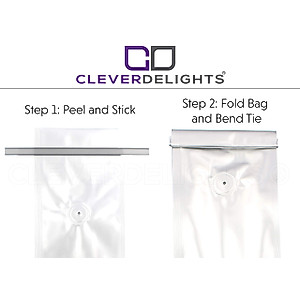 CleverDelights Peel and Stick Tin Ties - 7 Inch - Silver - 100 Pack