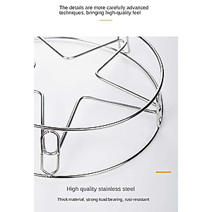 Multifunctional Kitchen Supplies, Household Heat Insulation Pad, Pot Holder, Stainless Steel Pot Rack, Countertop Rack, Steam Rack (Double layer)