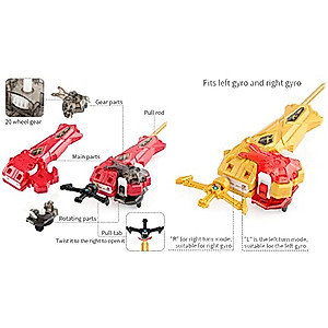 MECHGYRO Bay Burst Metal Fusion Blade Blades Set Sword Launcher LR Gyro B-131 Booster Dead Phoenix.0.at Starter Bey Battling Top Toys Left and Right Launcher Grip Bay Blades 8-12 Boys' Gift Gaming Top