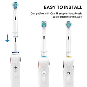 Toothbrush Heads for Oral B, 8 Pack Professional Electric Toothbrush Replacement Heads Medium Soft Dupont Bristles Replacement Toothbrush Heads Precision Clean Brush Heads Refills