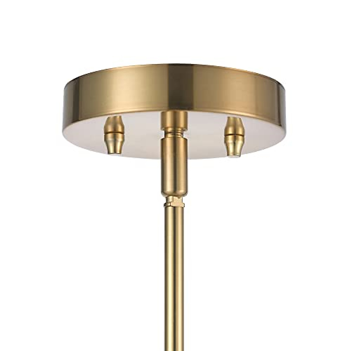 Globe Electric 65691 Harrow 1-Light Pendant Lighting, Matte Brass, Clear Glass Shade, Bulb Not Included