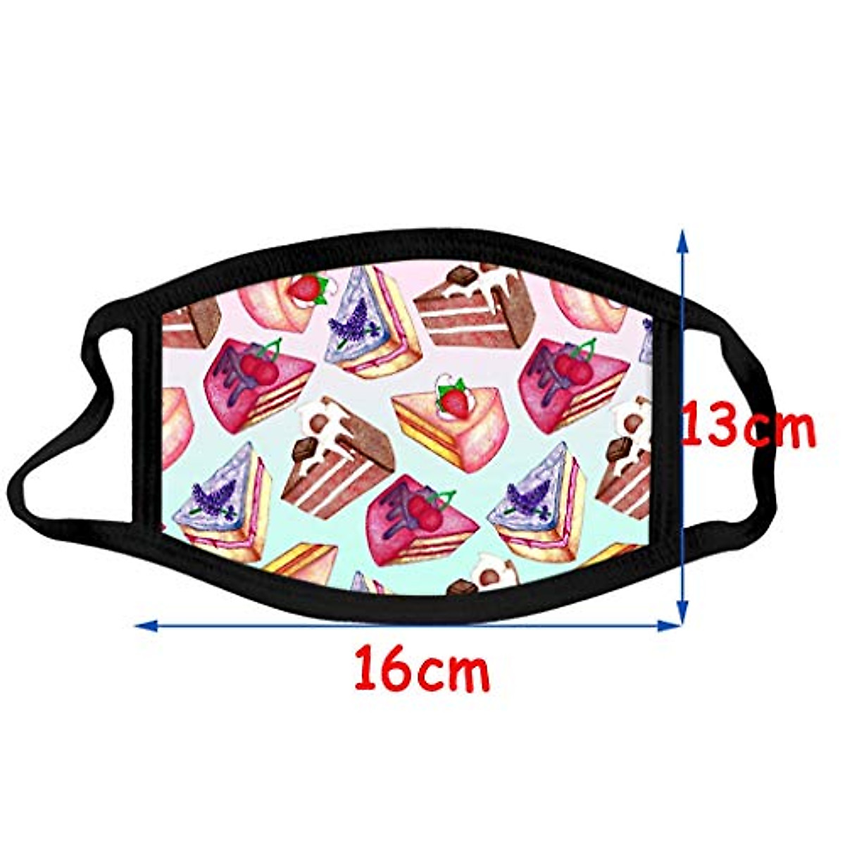 5/10PCS Fashion Halloween Classic Pattern Face Bandanas Washable Reusable Facewear for Kids Boy Girl (5PC,c)