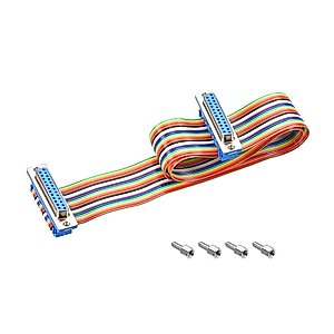 uxcell IDC Rainbow Wire Flat Ribbon Cable DB25 Female to DB25 Female Connector 2.54mm Pitch 19.7inch Length