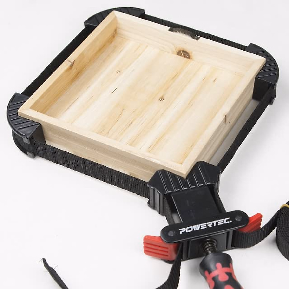 POWERTEC 71101V Deluxe Quick Release Strap Clamp | Woodworking Frame Clamping Strap Holder, 1 PK