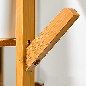 LUYIYI Solid Wood Simple Floor Simple Modern Clothes Rack Finishing Rack Living Room Storage Rack