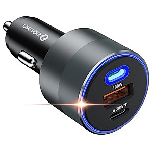 130W USB C Car Charger Adapter 3 Ports Type C Car Charger PD 100W +PD/QC 30W Cigarette Lighter USB Charger Fast Charging for iPhone 15 14 13 Pro Max Samsung S23 iPad MacBook and More