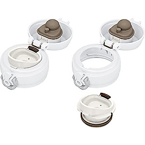 Thermos JNL-505 WHGY Water Bottle, Vacuum Insulated Travel Mug, 16.9 fl oz (500 ml), White Gray