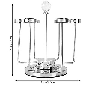 Kuuleyn Wine Glass Holder,Wine Glass Drying Rack,Stemware Rack Under Cabinet Stainless Steel Hanger Storage Shelf Wine Glass Storage Holder Display Rack Stand