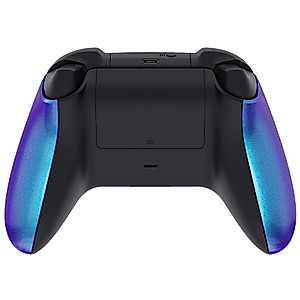 eXtremeRate Replacement Side Rails Grip for Xbox Core Wireless Controller, Chameleon Purple Blue Accessories Back Panesl Handles Cover Shell for Xbox Series X & S Controller [Controller Excluded]