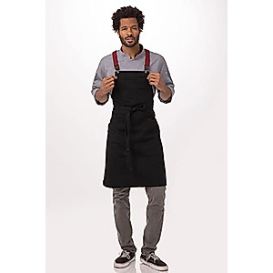 Chef Works Unisex Berkeley Apron Suspenders, Wine, One Size