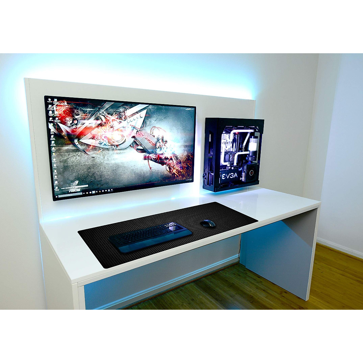 French Koko Mouse Pad XL 30.7" x 14.9", Gaming Mouse, Computer Mouse Pads, Large Mouse Pad, Gaming Desktop, Gaming Desk Mat, Gaming Accessories, Mouse Gaming (Metal Workspace)