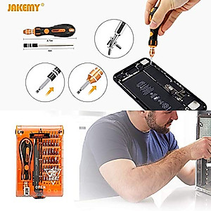 Screwdriver Set By JAKEMY, 43 in 1 Precision Screwdriver Kit Magnetic Replaceable Bits Repair Tool Kit Opening Tool and Tweezer for phone Cellphone PC Electronics
