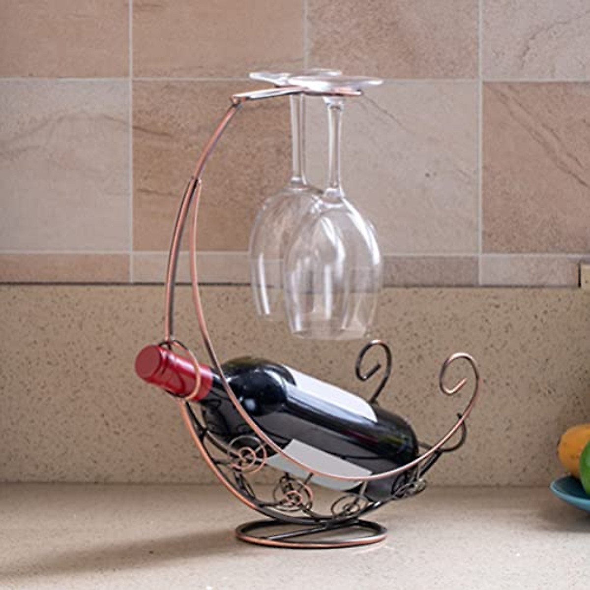 Cabilock Wine Bottle Rack Countertop Rack Glasses Rack Pirate Ship Bottle Holder Storage Shelf Beer Soda Can Dispenser for Home Party Bar Bottle Holders Ornament Display Stand Ornament Display Stand