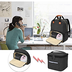 Luxja Breastmilk Cooler Bag (Hold Four 5 Ounce Breastmilk Bottles), Leakproof Breast Milk Cooler for 4 or 5 Ounce Bottles (Bag Only), Black