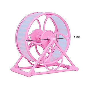 Rotatory Pet Running Round Wheel, Sports Running Ball Hamster Accessories, Small Animals Exercise Wheel for Hamster,Gerbil,Guinea Pig(Pink)