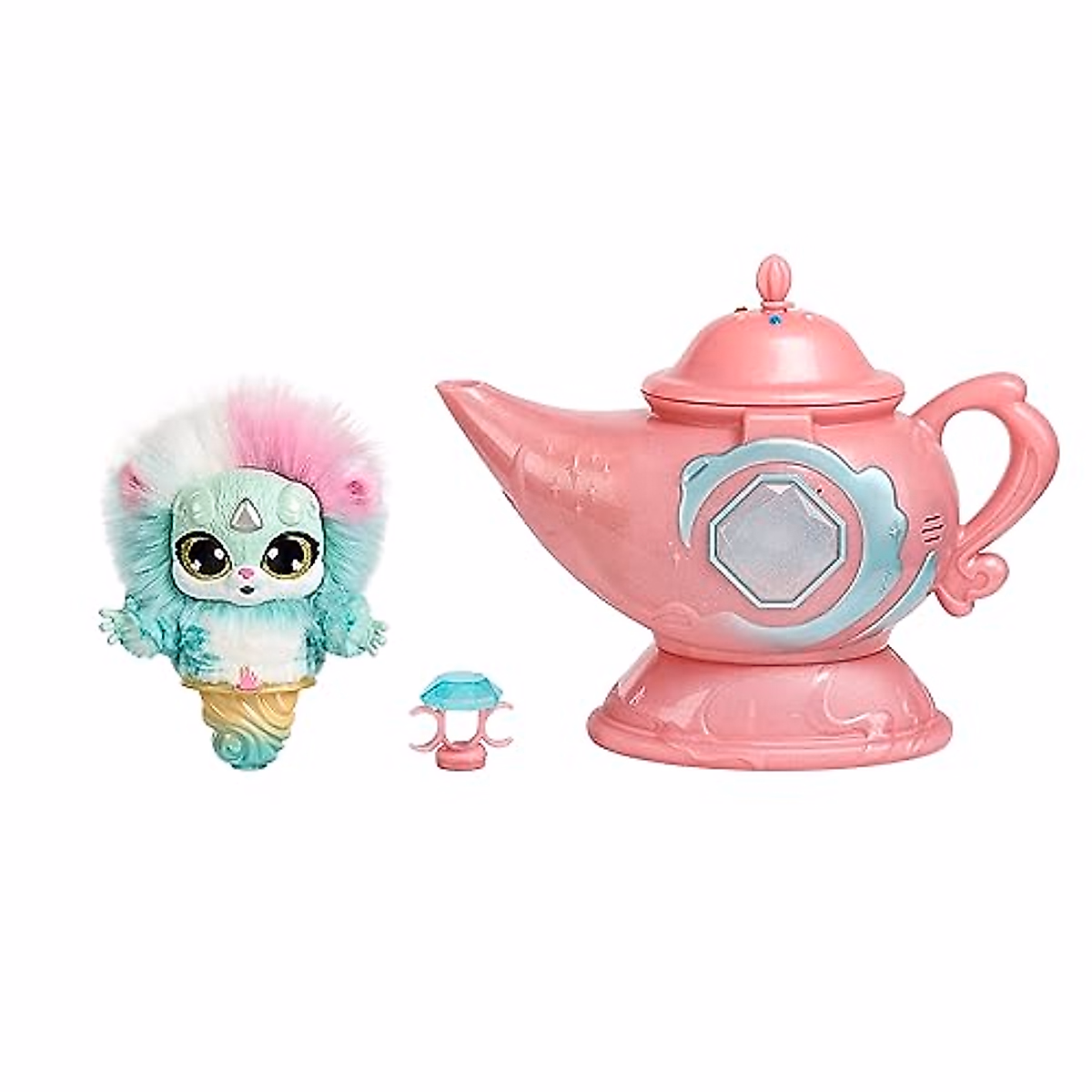 Magic Mixies Magic Genie Lamp with Interactive 8" Plush Toy and 60+ Sounds and Reactions. Reveal a Genie Mixie from The Real Misting Lamp. Gifts for Kids, Ages 5+ - Amazon Exclusive