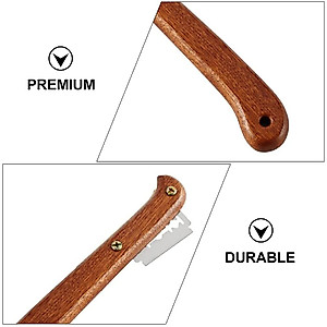 Yardwe Bread Lame with Wooden Handle, 1PCS Bread Bakers Lame Slashing Tool& 5 Blades, Bread Slicer Cake Cutter, Dough Making Slasher Tools, Sourdough Bread Lame Knife with Plastic Cover (Coffee)