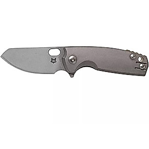 FOX Knives Baby Core Folding Pocket Knife, M390 Super Steel Blade, Carbon Fiber, Micarta, or Titanium Handle Options, Designed by Jesper Voxnæs, Made in Italy (Titanium)