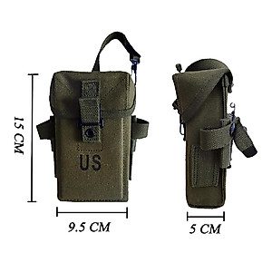YBJBHW M1956 M1961 Equipment Vietnam War Equipment Replica WW2 US Army Korean War1956 Long Pouch 1956 Bag Kettle Belt Straps