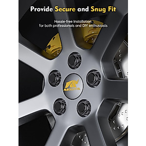 MIKKUPPA M12x1.25 Lug Nuts - Replacement for 1993-2022 Nissan Altima, 1988-2022 Nissan Maxima, 1997-2023 Subaru Forester Aftermarket Wheel 20pcs Black Closed End Lug Nuts