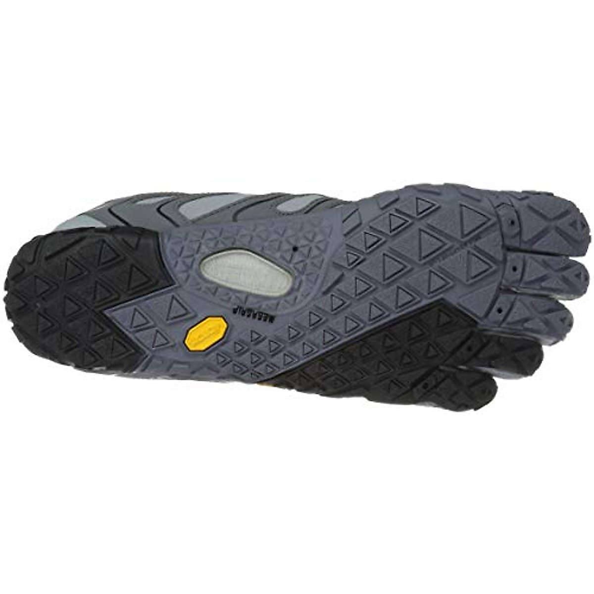 Vibram Women's V Trail Runner, Grey/Black/Orange, 6-6.5