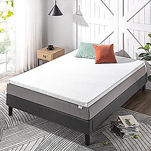 ZINUS 2 Inch Ultra Cooling Gel Memory Foam Mattress Topper with Cooling Cover/CertiPUR-US Certified, Queen