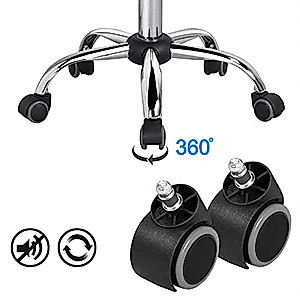 Topeakmart Armless Office Chair Task Chair Leather Ribbered Modern Desk Chair Adjustable Low-Back Swivel Chair w/Rolling Wheels Accent Comfy Working Chair Makeup Chair, Brown