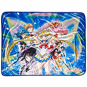 Great Eastern Entertainment Sailor Moon S Throw Blanket, Multicolor 48" Wide x 60" Long
