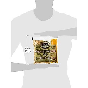 18-Count Organic Popcorn Packets - Pre-Measured 8-Ounce All-in-One Popping Machine Packs with Coconut Oil and Buttered Salt by Great Northern Popcorn