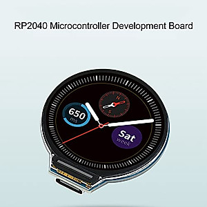 Yoidesu RP2040 Microcontroller Board for Raspberry Pi, RP2040 MCU Board with 1.28 Inch LCD, Dual Core ARM Cortex M0+ Processor, Flexible Clock Running Up to 133 MHz