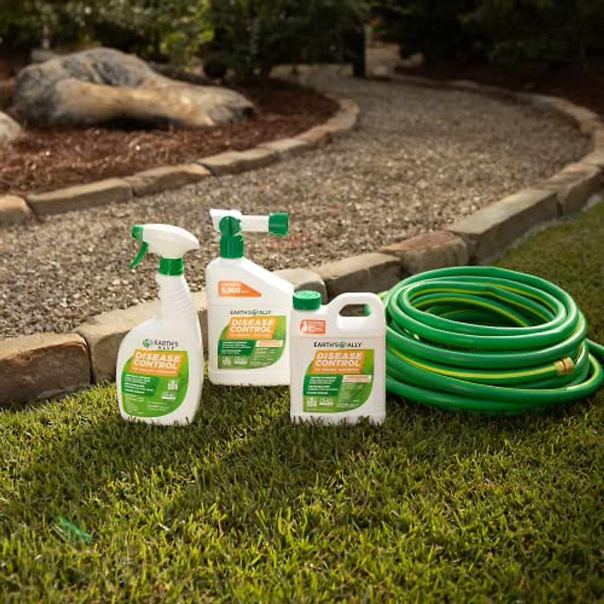 Earth's Ally Disease Control Concentrate for Plants | Fungicide Treatment for Powdery Mildew, Blight, Black Spot, Fungus - Use on Plant & Rose Diseases & More, 32oz Concentrate